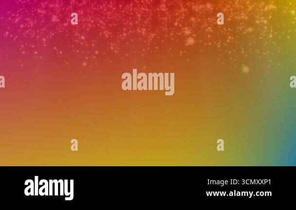 On start gradient shifting magenta to cyan while glowing particles ...