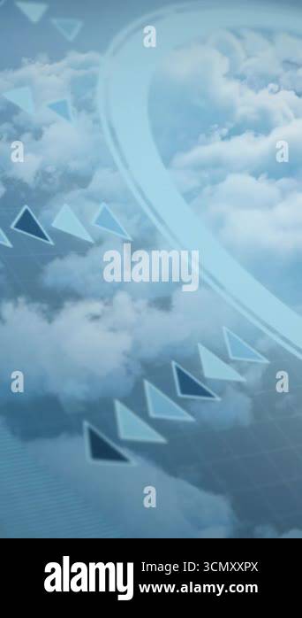 Animation of scope scanning and data processing over clouds. Global ...