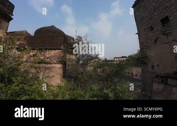 Ruins of Heritage Palace in Achrol Village, Jaipur Stock Video Footage ...