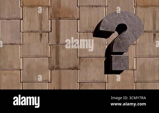 Concrete Question Mark Concept Stock Video Footage - Alamy