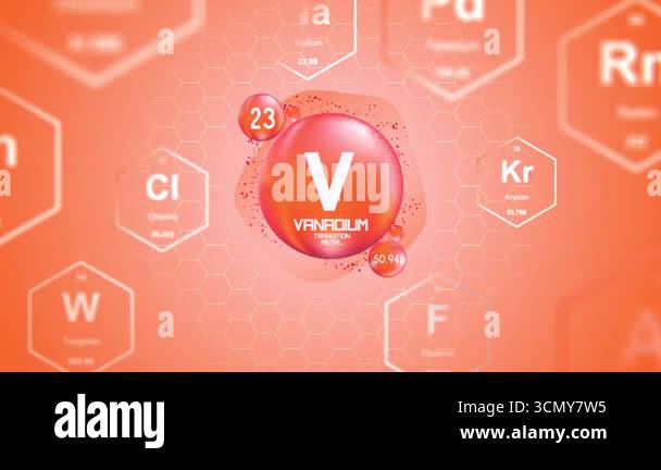 Vanadium Periodic Element Cell Stock Video Footage - Alamy