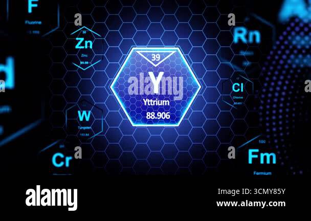 Yttrium(Y) Periodic Element Stock Video Footage - Alamy