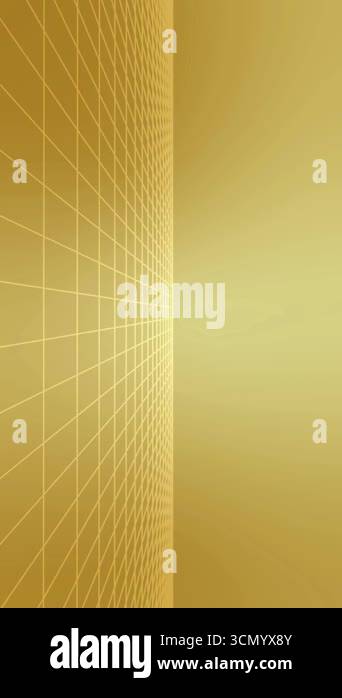 High Quality Video Footage of a Digital Grid on a Gold Background Stock ...