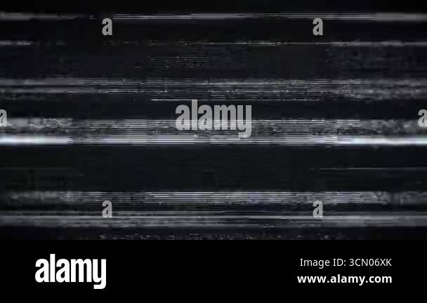 Analog TV Static Noise and Glitch Interference on a Distorted ...