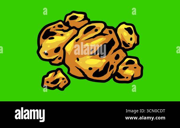 Cartoon gold nugget with sparkling effect animation Stock Video Footage ...