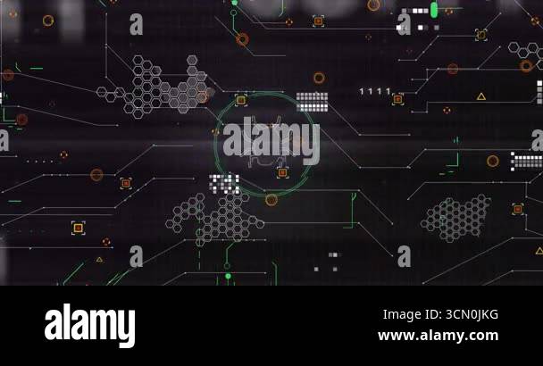 Opening dark dashboard initiating threat scanning, animating bug reticle linking green circuits ...