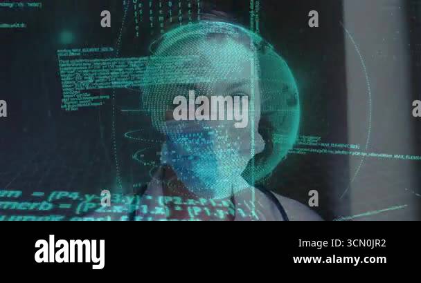 Medical system initiating hologram while doctor observing rotating ...