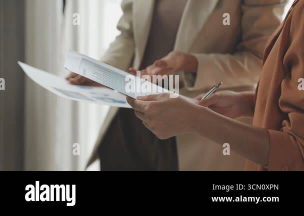 businesswoman holding document in her hand Stock Video Footage - Alamy