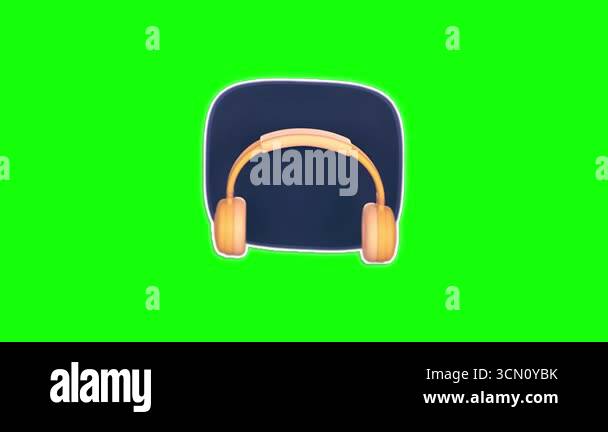 A vibrant green screen footage showcasing an animated icon of wireless ...