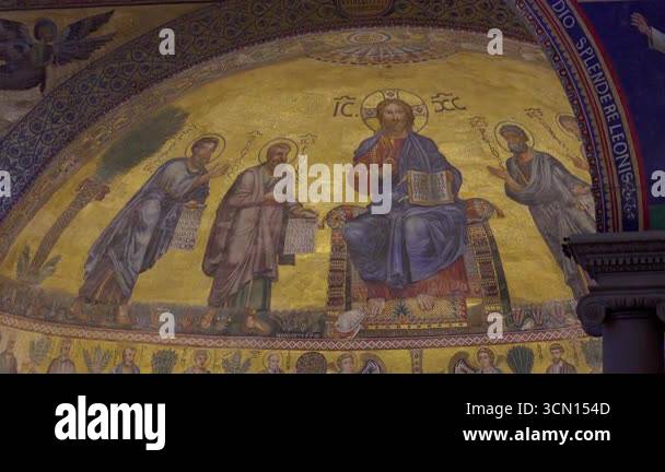 Byzantine mosaic depicting christ Stock Videos & Footage - HD and 4K ...