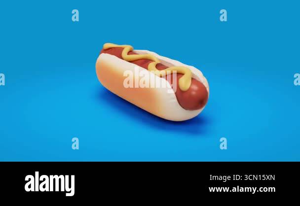 hot dog isolated on color background Stock Video Footage - Alamy