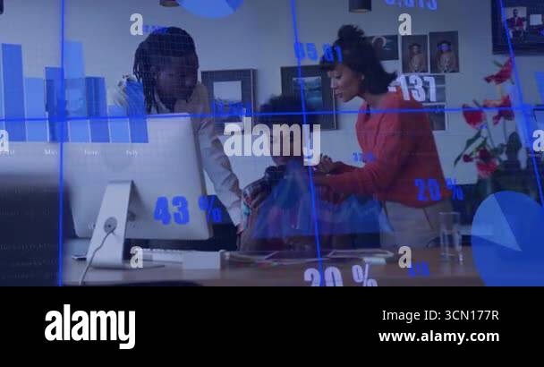 Photographer scrolling DSLR images, colleague pointing screen revealing ...