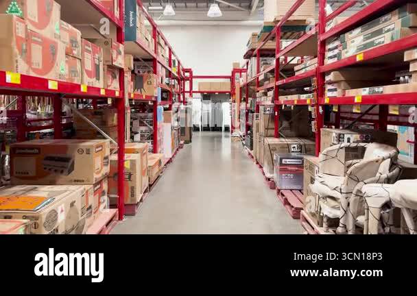 A walkthrough of a hardware store aisle Stock Video Footage - Alamy
