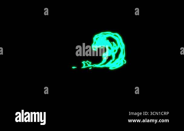 Animated turquoise water wave effect for visual design and motion ...