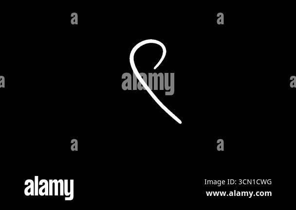 Animated Ampersand Symbol Transformation on Black Background with ...
