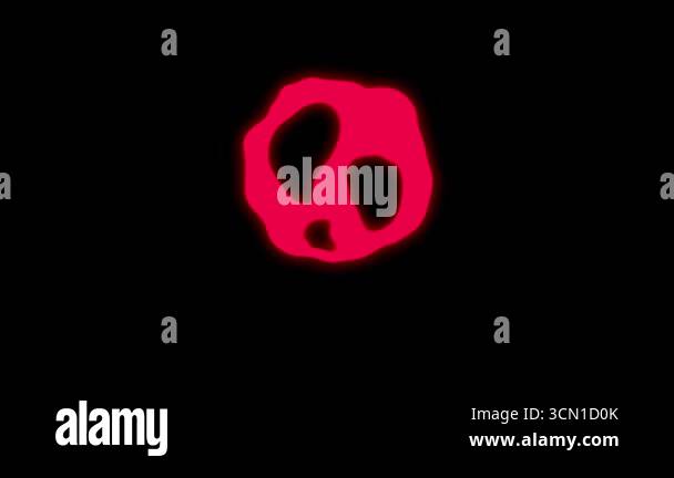 Abstract Red Blobs Animation on Black Background, Digital Art Design ...