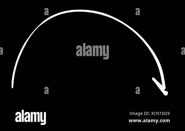 Hand-Drawn White Arrow Animation Pack: Simple Falling Motion Elements ...