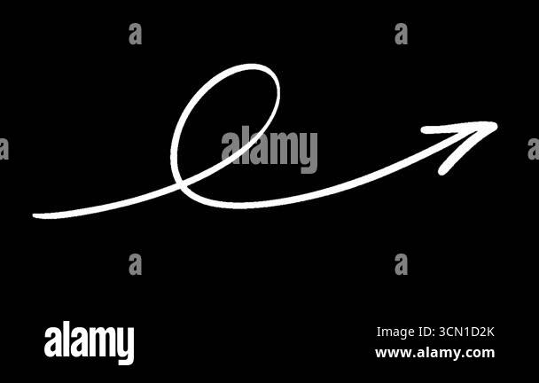 Dynamic White Arrow Animation on Black Background: Looping Visual ...
