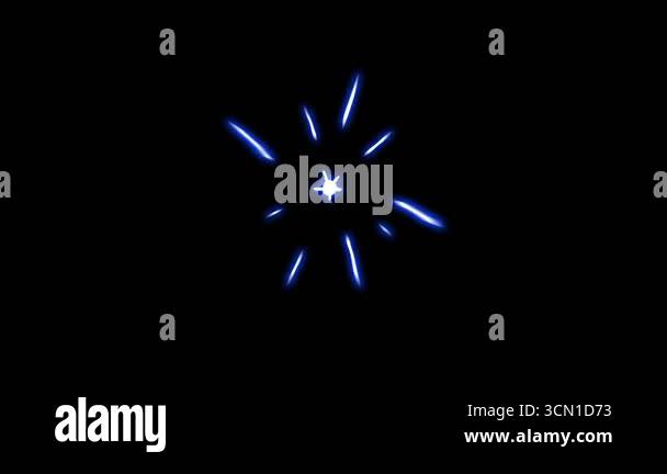Animated Blue Sparks Effect on Dark Background for Dynamic Visuals and ...