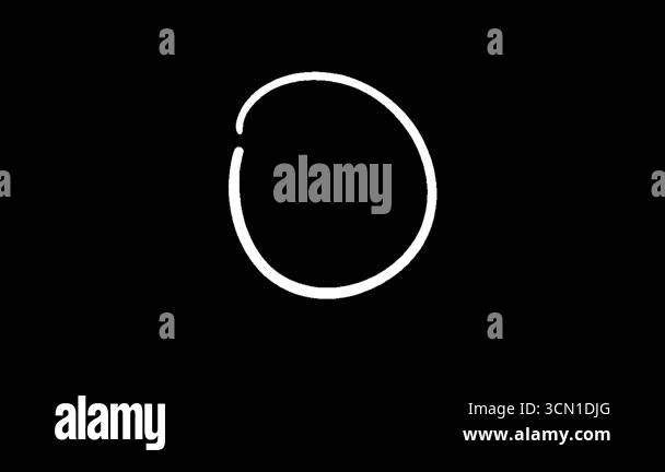 Animated White Circle Formation Sequence on Black Background ...