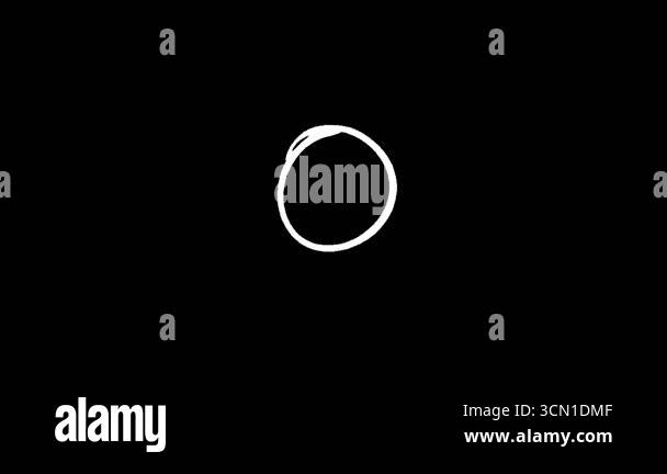 Animated Growing Circle Sequence on Black Background for Creative Visual Effects Stock Video ...