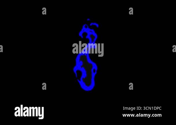 Animated blue flame effects collection for visual projects like motion ...