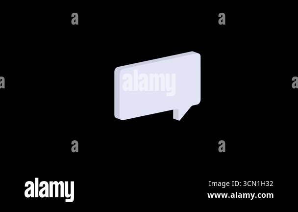 Isometric Speech Bubbles Animation: Simple Communication Icons with ...