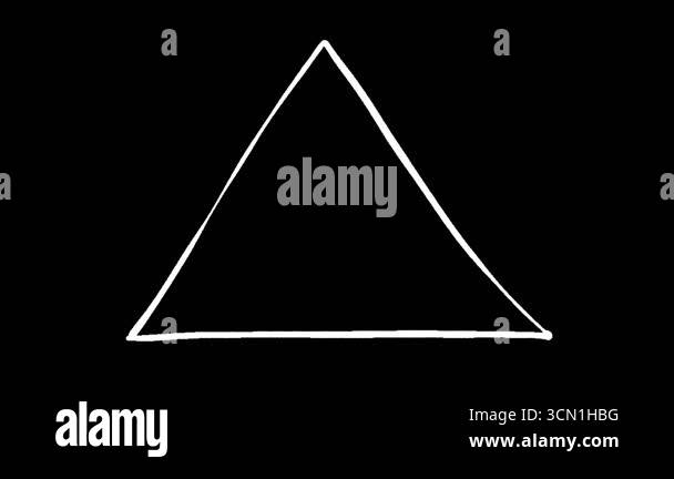 Triangles Animated Sequence of Geometric Shapes on Black Background for ...
