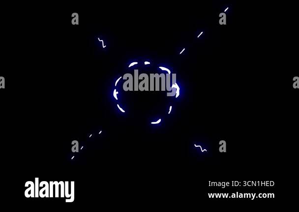 Animated Energy Blast Sequence with Electric Sparks and Light Effects ...