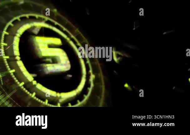 A vibrant countdown graphic featuring the number three in a dynamic, glowing design Stock Video ...