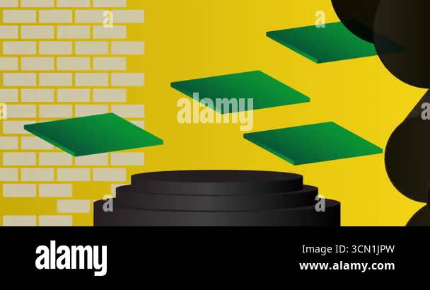Mockup product display animation, cylinder pedestal podium. Stage ...