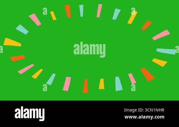 Smooth flashing light effect in an oval shape with continuous loop ...