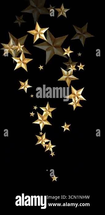 Stunning 3D effect of glowing stars emerging from a point on a smooth ...