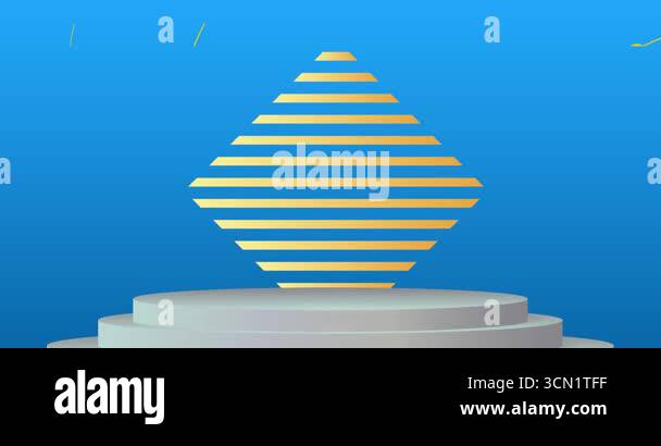 Mockup product display animation, cylinder pedestal podium. Stage ...