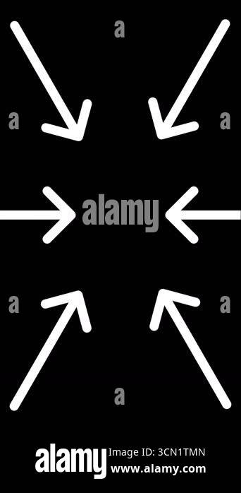 hand-drawn animated arrows and circle stop motion loop overlay abstract ...