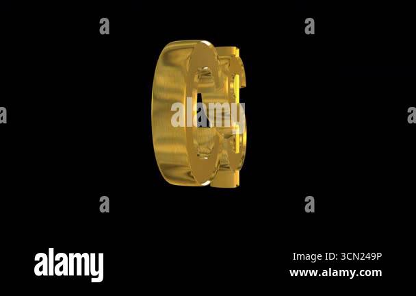 3d symbol of gold Canadian dollar sign Stock Video Footage - Alamy