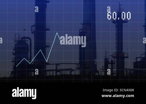 Pale-blue line appearing at left edge, extending jagged trend resetting to show refinery data ...