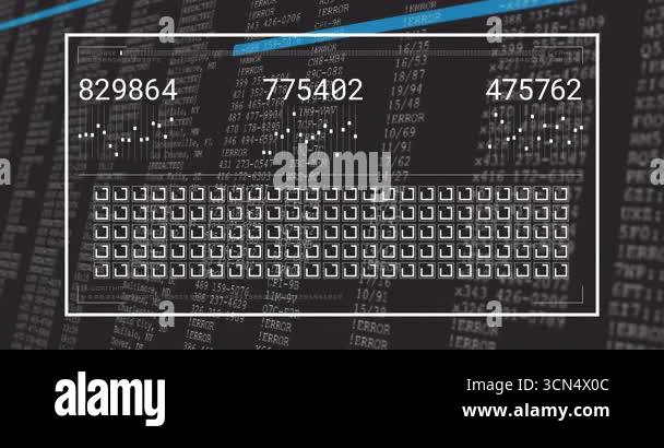 After panel opening, panel showing numeric charts while blue bar ...
