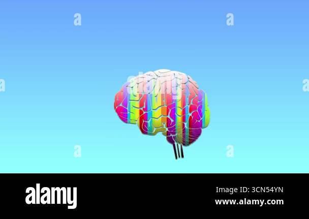 brain with colorful balloons Stock Video Footage - Alamy