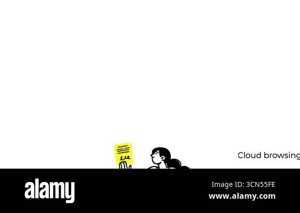 vector icon concept of open and closed cloud storage in two hands Stock ...