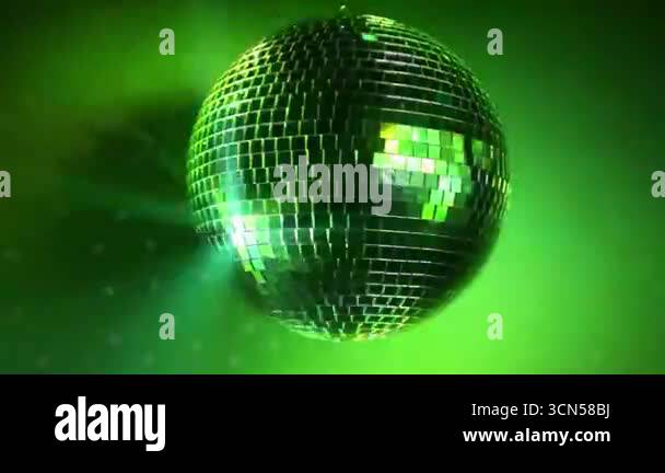 disco ball with reflection on the mirror surface Stock Video Footage ...