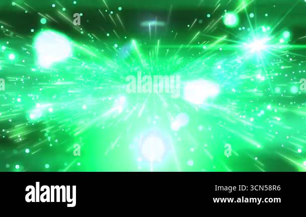 light particle explosion. light explosion star with glowing particles ...