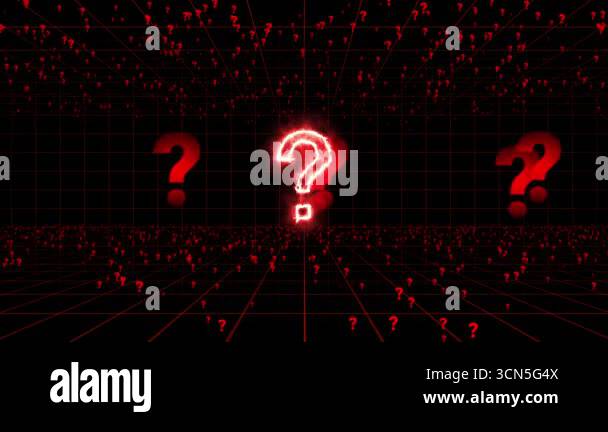 question marks with fire effects Stock Video Footage - Alamy