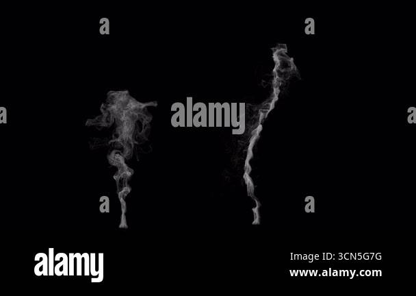 Different types of smoke on a transparent background with alpha channel ...