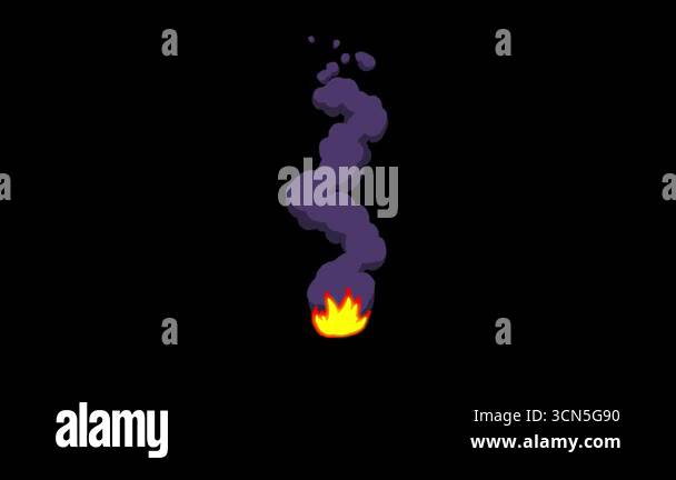 Animated Fire and Smoke VFX Loop for Games, Motion Graphics and Visual ...