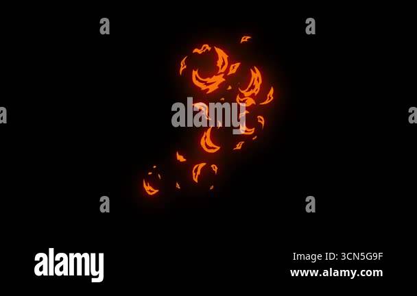 Animated Fire Burst Effect: Looping Cartoon Style Flame Animation ...