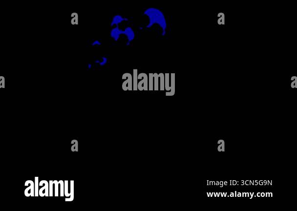 Abstract animated splash animation in dark blue tones for video editing ...