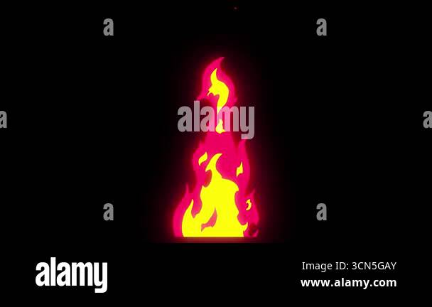 Animated Fire Sprites Collection Pack: Cartoon Flames Simulation on ...