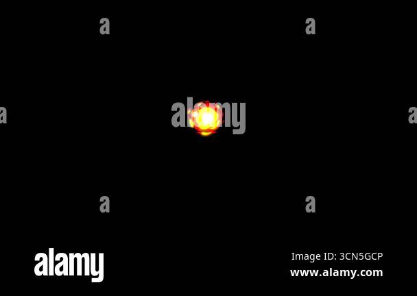 Cartoon Explosion Animation: Seamless Loop of Expanding Fireball Effect ...