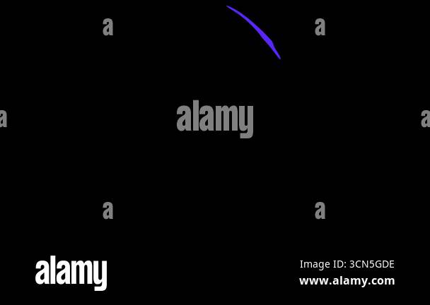 Simple Animation of Blue Arcs on Black Background for Creative Projects ...